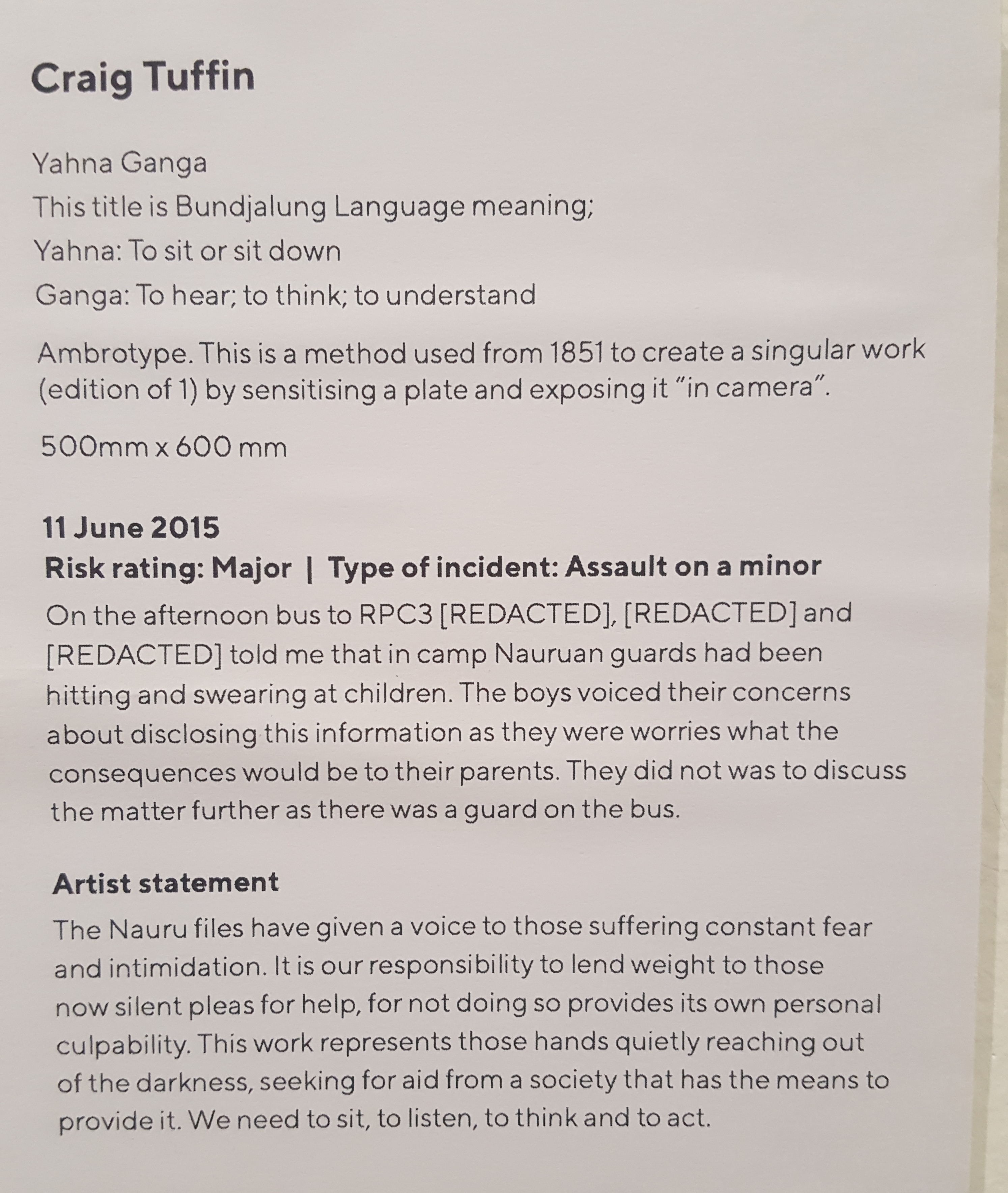 all we don’t know exhibition fortyfivedownstairs melbourne August 2018 ...